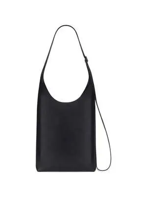 COURREGES Large Melt Tote Bag With Logo Plaque - Black