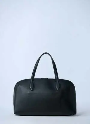 TOTEME Medium Leather Day Handbag - Black
