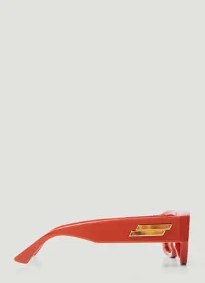 Bottega Veneta Bolt Rectangular Sunglasses - Orange