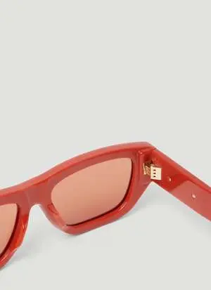 Bottega Veneta Bolt Rectangular Sunglasses - Orange
