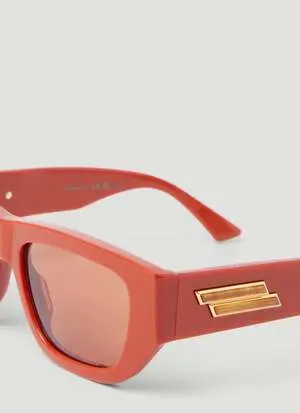 Bottega Veneta Bolt Rectangular Sunglasses - Orange