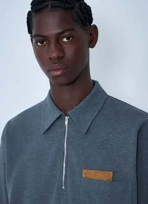 Bottega Veneta Double Cotton Melange Polo Shirt