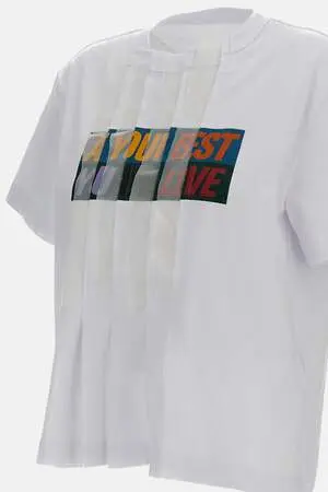 Sacai Short-sleeve T-shirt With Pleated Front