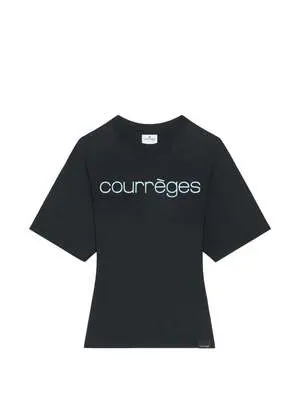 COURREGES Logo T-shirt - Black