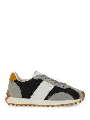 TOD'S Leather And Fabric Sneakers - Gray