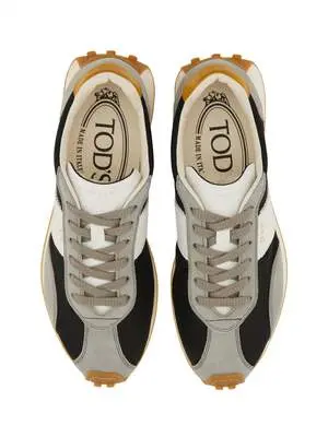 TOD'S Leather And Fabric Sneakers - Gray