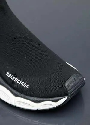 Balenciaga 3xl Knit Sock Sneakers - Black