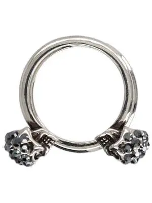 Alexander McQueen Embellished Skull Ring - Silver