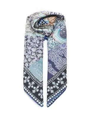 FERRAGAMO Silk Scarf - Blue
