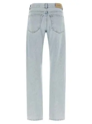Givenchy Straight Leg Jeans With Suede Logo Tag
