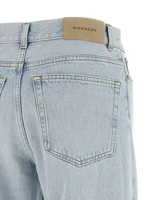 Givenchy Straight Leg Jeans With Suede Logo Tag