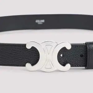 Celine Large 30mm Belt With Signature Logo Buckle - Black