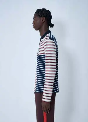 WALES BONNER Logo Motif Polo Shirt