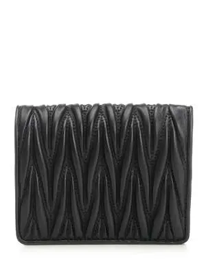 Miu Miu Matelasse Wallet - Gold