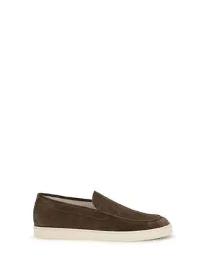 Brunello Cucinelli Suede Slip-on Loafers - Brown