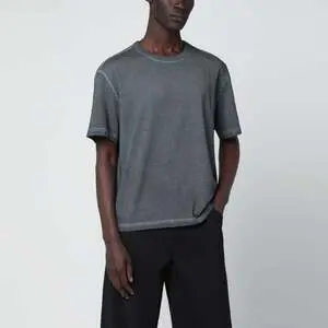 Séfr Mauro Washed-effect T-shirt In Organic Cotton - Black