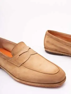 Santoni Calf Leather Loafers