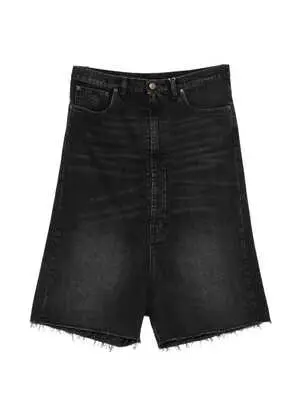 Black Wash Shorts For Men