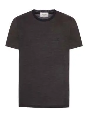 Saint Laurent Cassandre T-shirt In Striped Wool - Multicolor