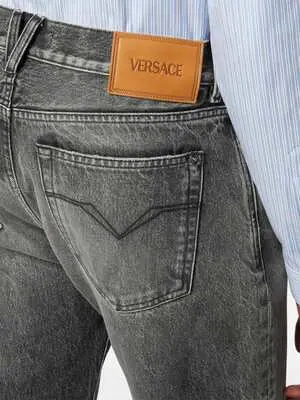 Versace With Logo Appliqu - Gray