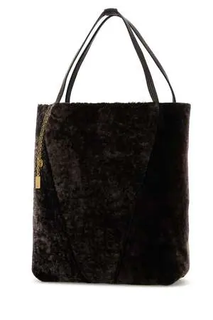 Chloé Shearling Shopping Bag - Brown