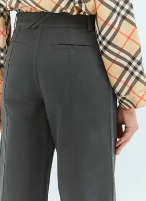 Burberry Check Cuffs Cotton-blend Pants