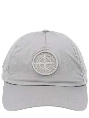 Stone Island Baseball Cap With Logo - Gray