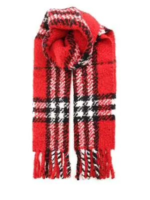 Burberry Scarf With Fringes - Red