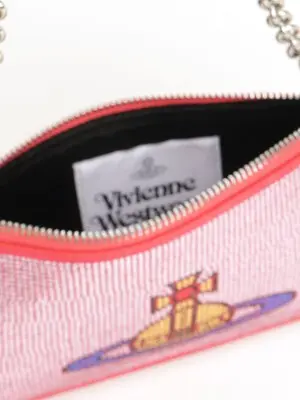 VIVIENNE WESTWOOD Embellished Clutch Bag With Rhinestones