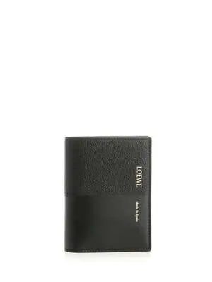 Loewe Small Vertical Leather Wallet - Black