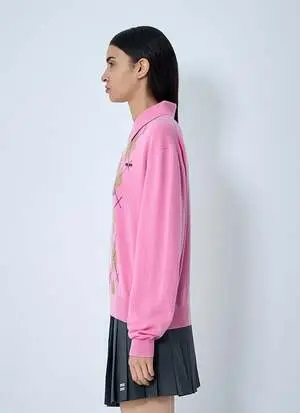 Miu Miu Wool Sweater With Logo Motif