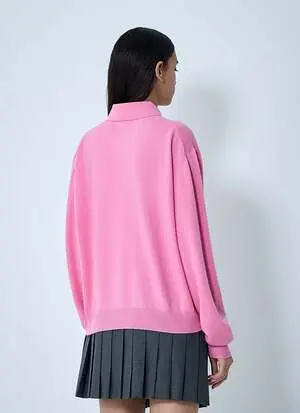 Miu Miu Wool Sweater With Logo Motif