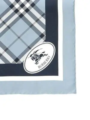 Burberry Check Scarf - Blue