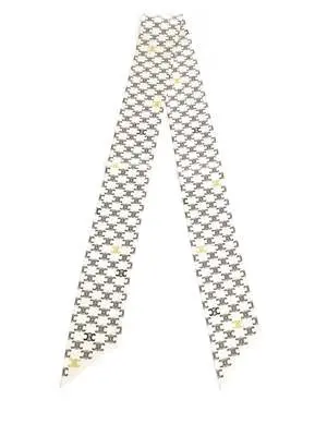 Celine Silk Twill Lavallière With Triomphe Print