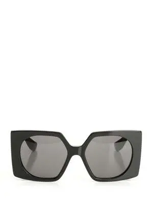 Valentino Garavani Square Frame Sunglasses With Gold Vlogo - Black
