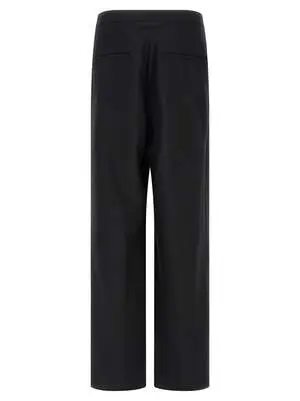 Dries Van Noten Pleated Wide-leg Wool And Mohair Blend Trousers - Black