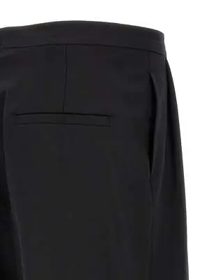 Dries Van Noten Pleated Wide-leg Wool And Mohair Blend Trousers - Black