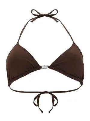 DIESEL® Triangle Bikini Top With Tie Closures - Brown