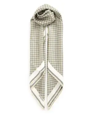 Saint Laurent Square Scarf - Cream