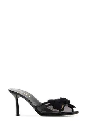 Prada Mesh Mules With Bow Detailing