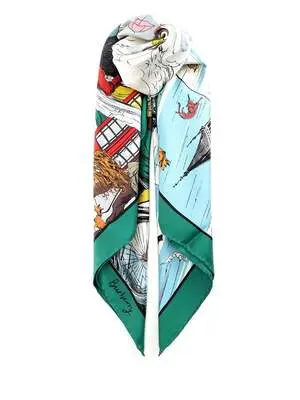 Burberry Silk Scarf - Multicolor