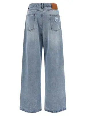 Giuseppe Di Morabito Crystal Embellished Wide Leg Jeans