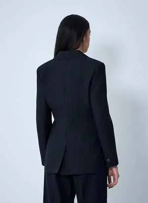 Gucci Double-breasted Wool Blazer With Notched Lapels