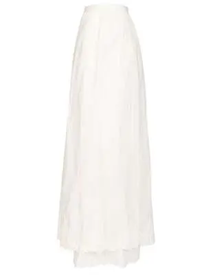 FORTE_FORTE Embroidered Voile Long Skirt