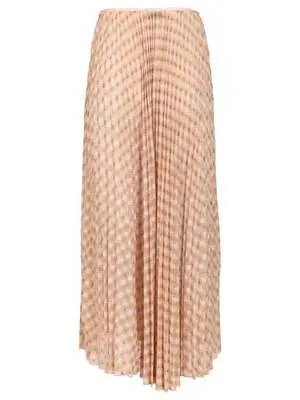 FORTE_FORTE Diamond Jersey Plissé Skirt - Multicolor