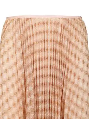 FORTE_FORTE Diamond Jersey Plissé Skirt - Multicolor