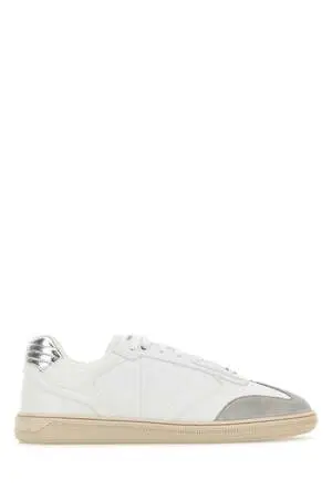 Versace Leather Greca Court Sneakers - White