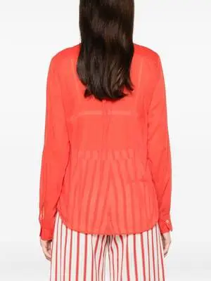 FORTE_FORTE Serafino" Cotton Silk Voile Shirt