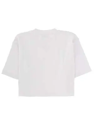 Off-White Cropped T-shirt With Logo - White