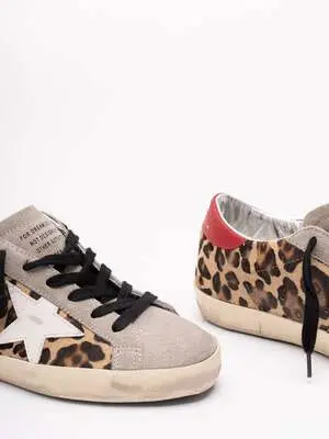 GOLDEN GOOSE Super-star Leopard Print Sneakers